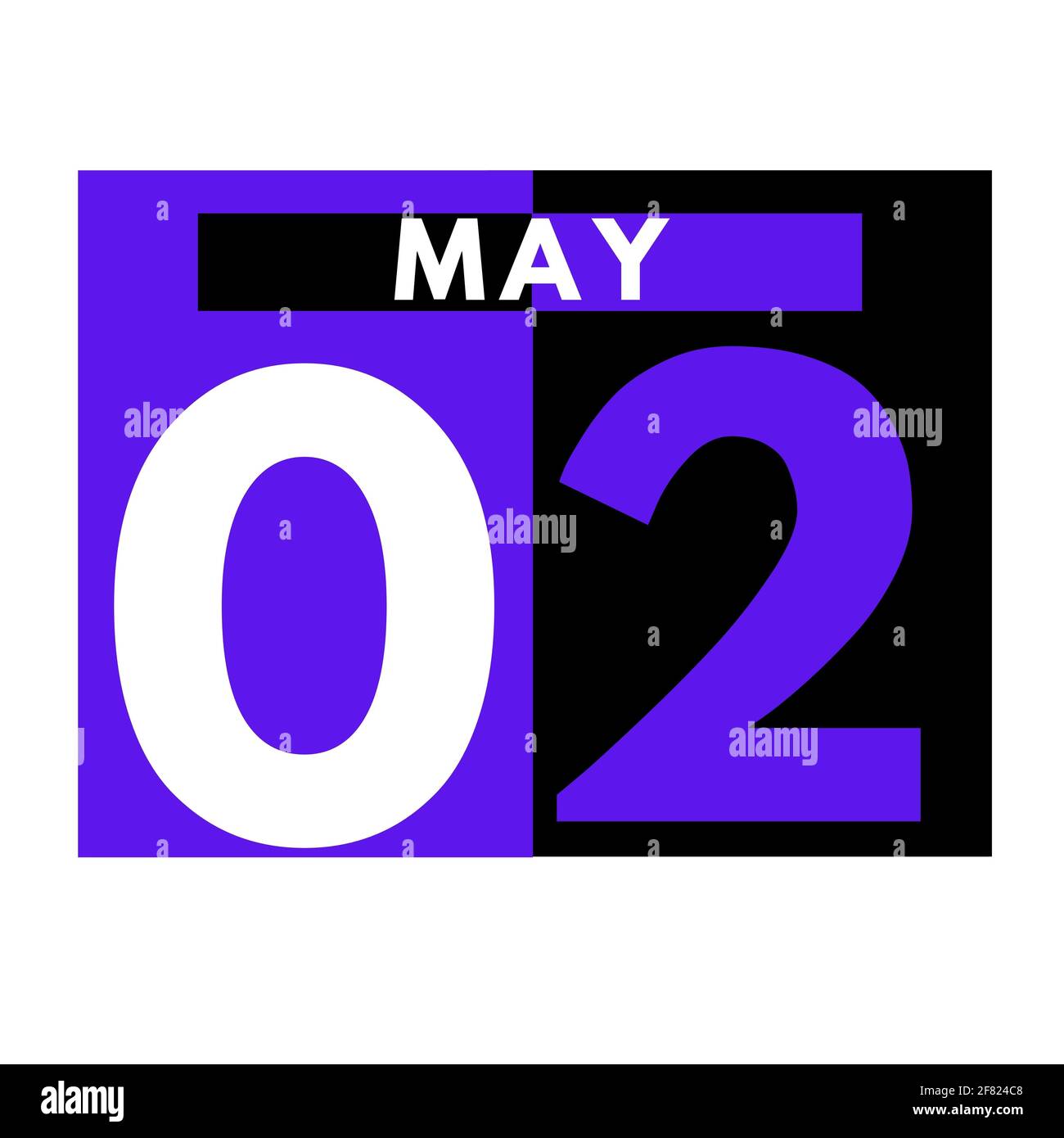May 2 . Modern daily calendar icon .date ,day, month .calendar for the ...