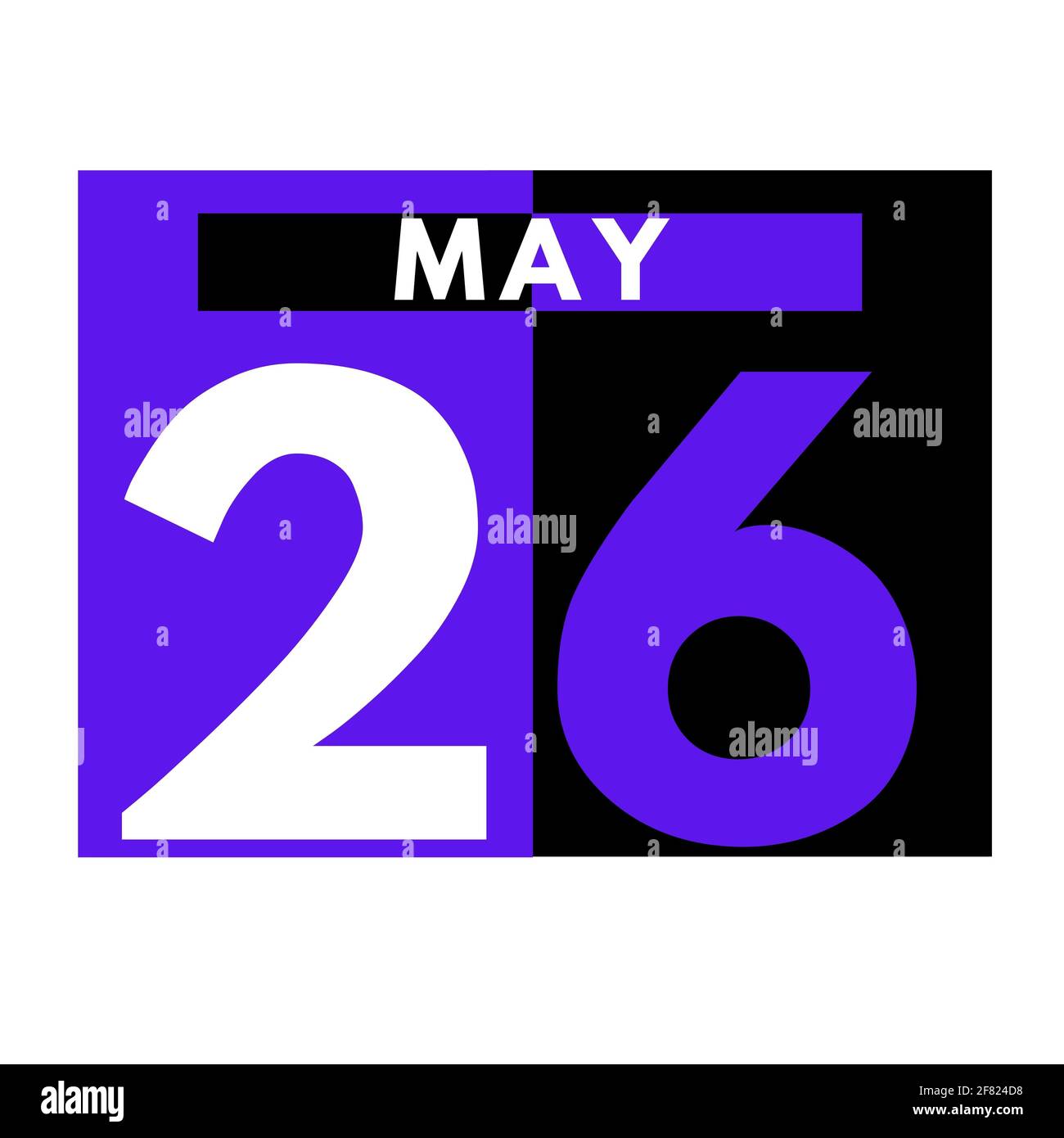 May 26 . Modern daily calendar icon .date ,day, month .calendar for the ...