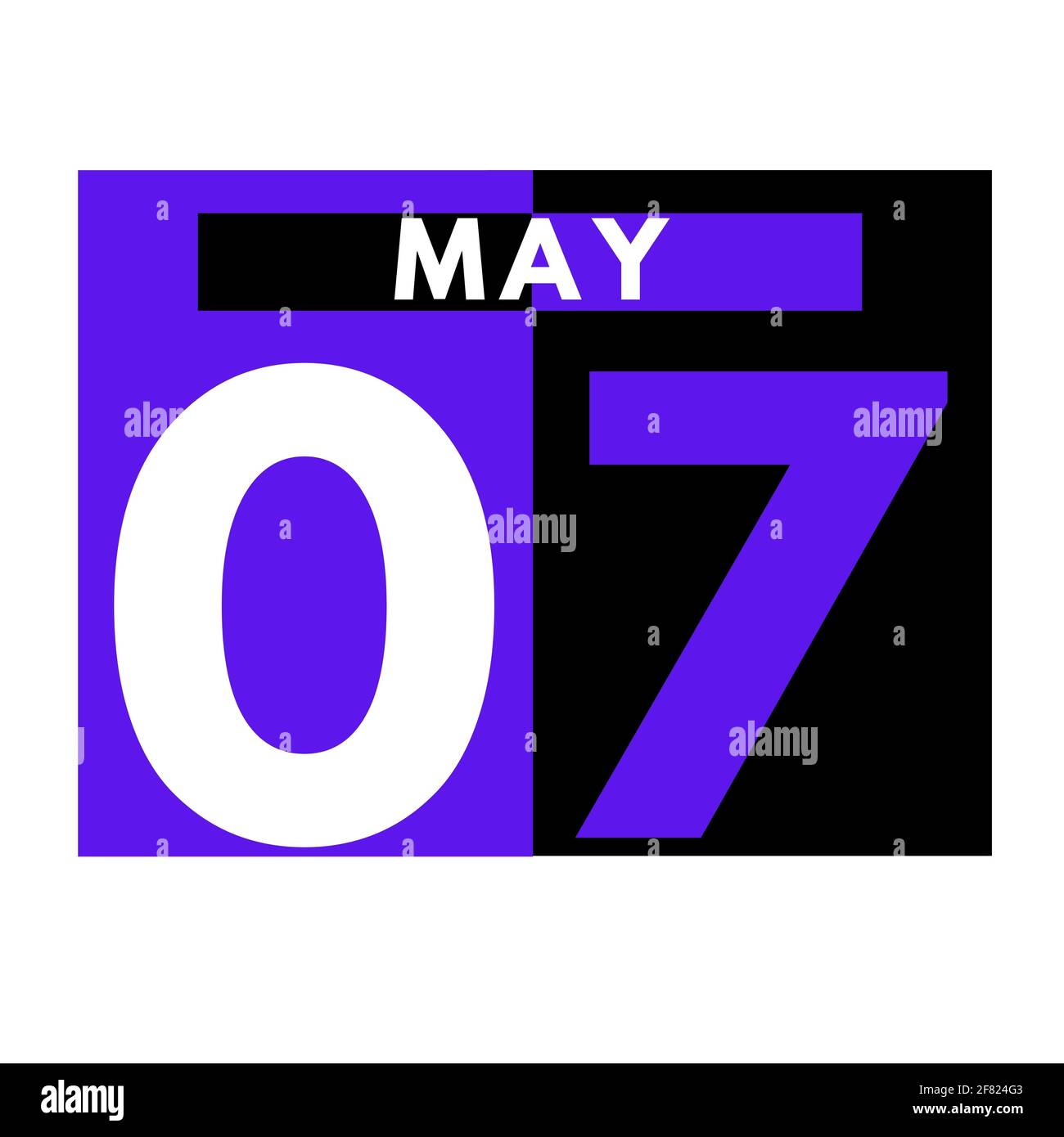 May 7 . Modern daily calendar icon .date ,day, month .calendar for the ...