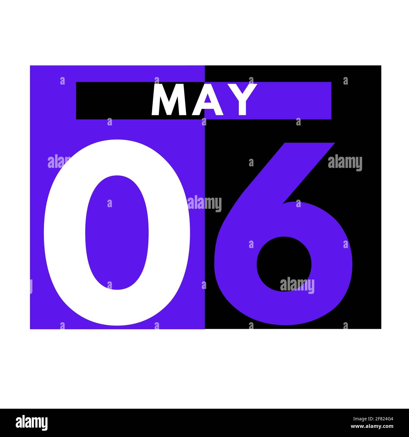May 6 . Modern daily calendar icon .date ,day, month .calendar for the ...