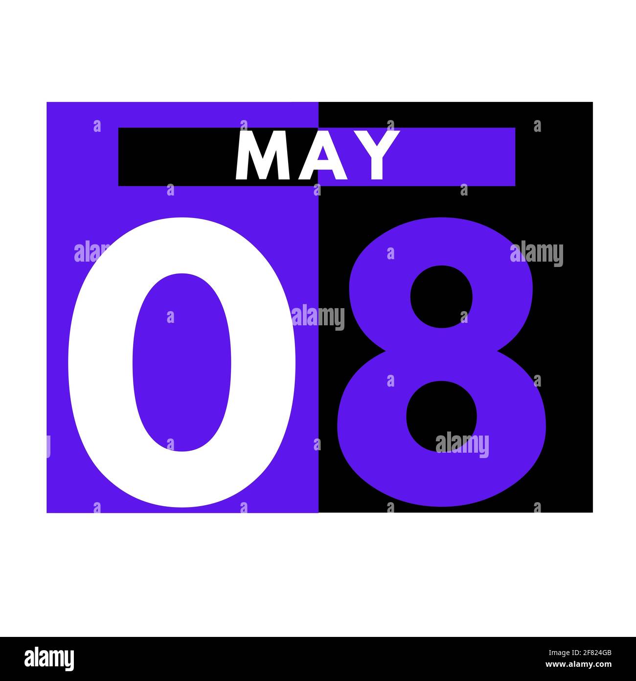 May 8 . Modern daily calendar icon .date ,day, month .calendar for the ...
