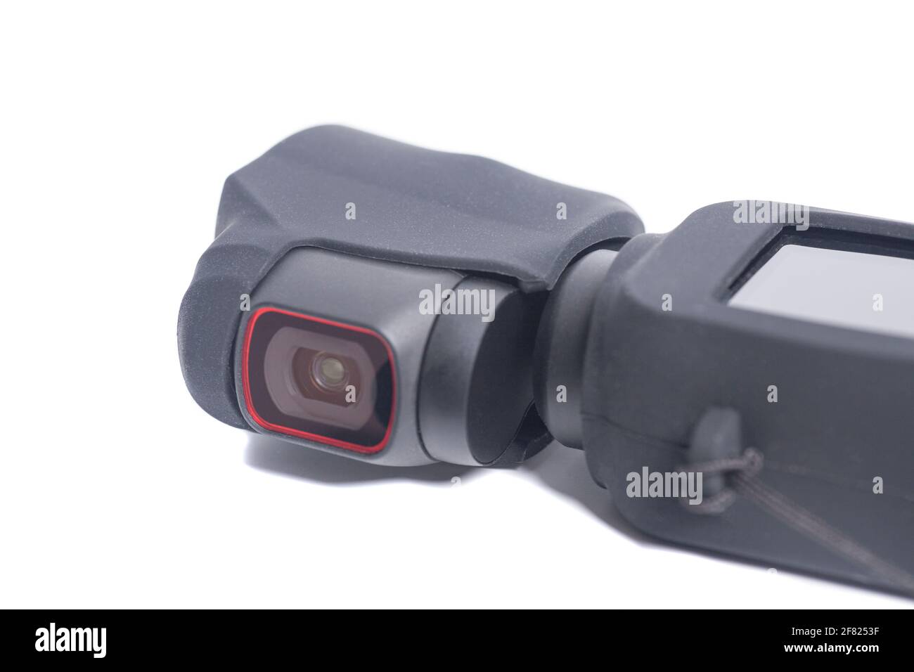 Action Camera in case isolated on white background Stock Photo - Alamy