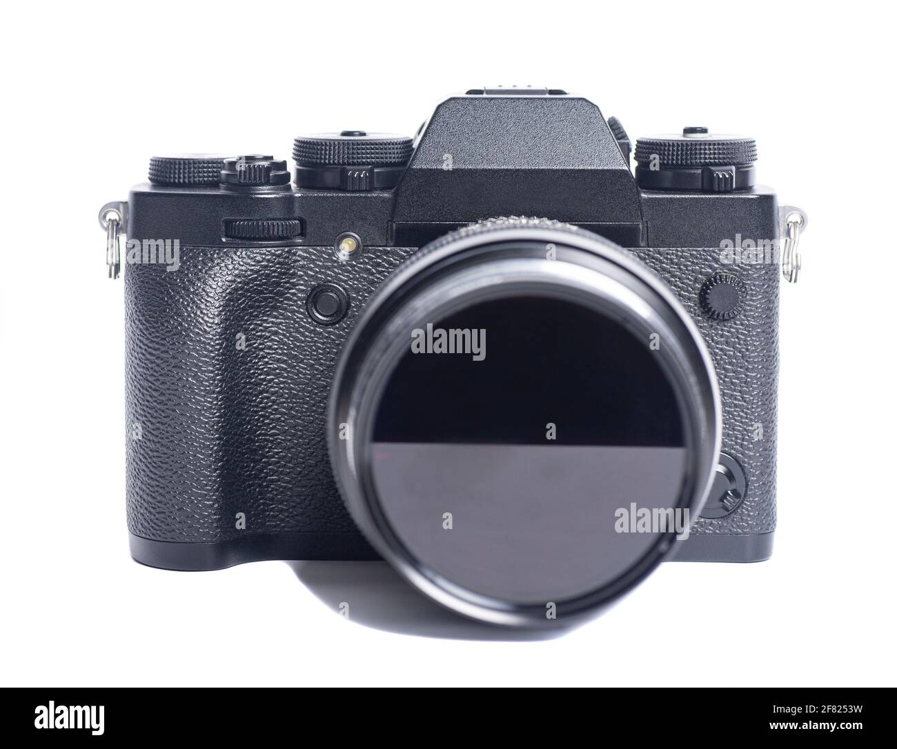 Mirrorless digital camera isolated on white background Stock Photo - Alamy