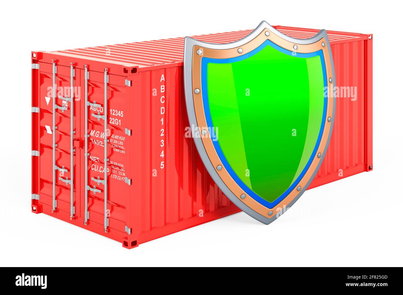 Cargo containers with shield. Insurance and protect freight ...