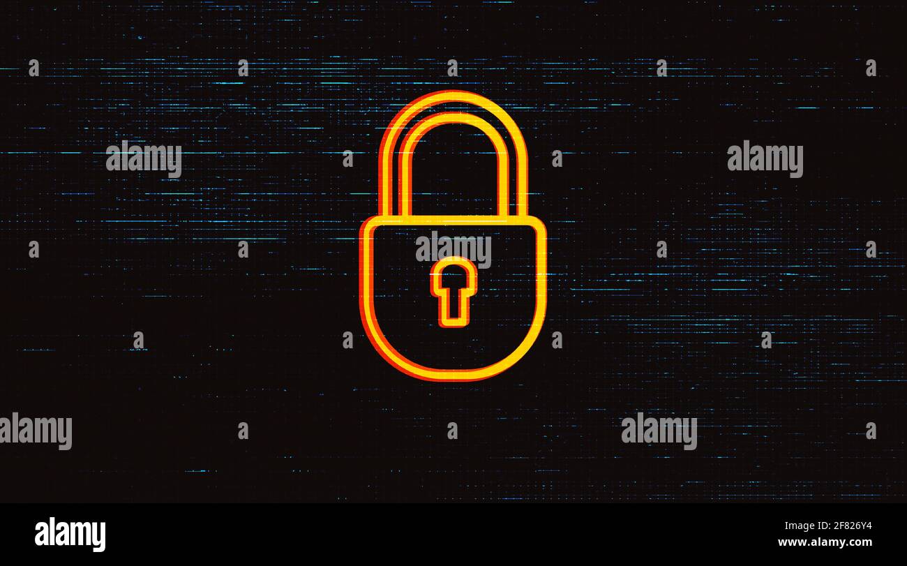 Vector Technology Lock Security,protection and Safe Concept,on Circuit ...