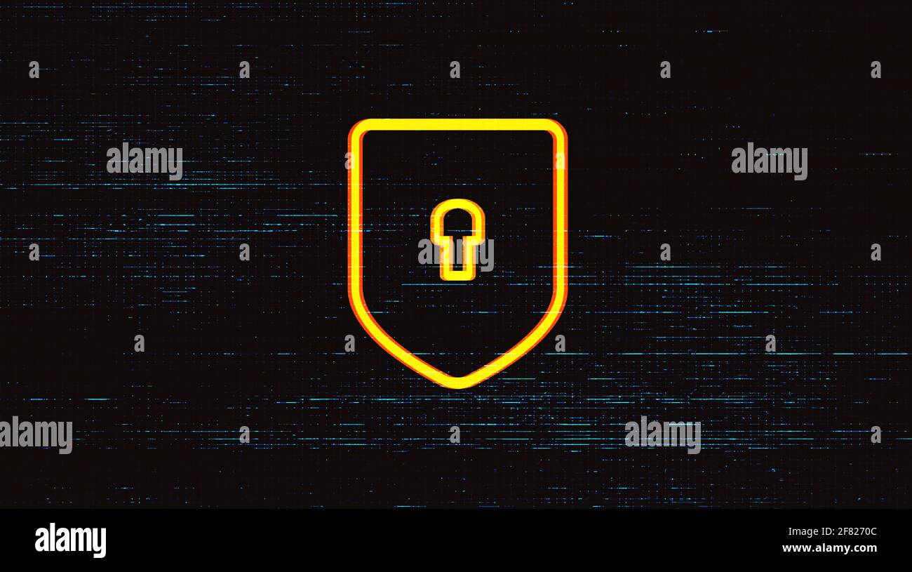 Digital Technology Shield Security,protection and connection Concept ...