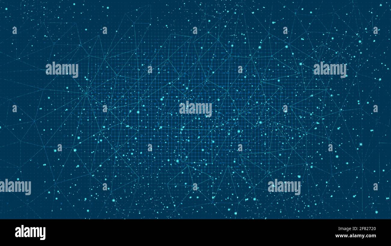 Digital Network System Technology Background,Line connection and ...