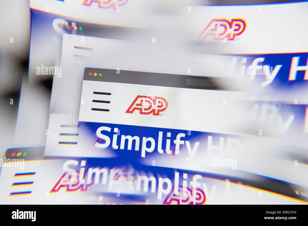 Milan, Italy - APRIL 10, 2021: Automatic Data Processing ADP logo on ...