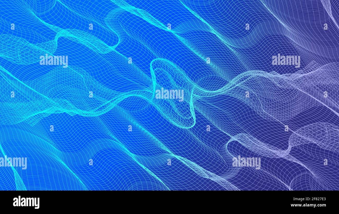 Light Equalizer Wave on Blue Digital Sound wave background,Wavy ...