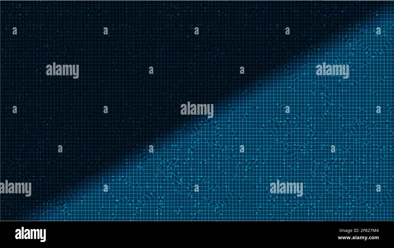 Light and dark blue Microchip on Technology Background,hi Tech and ...