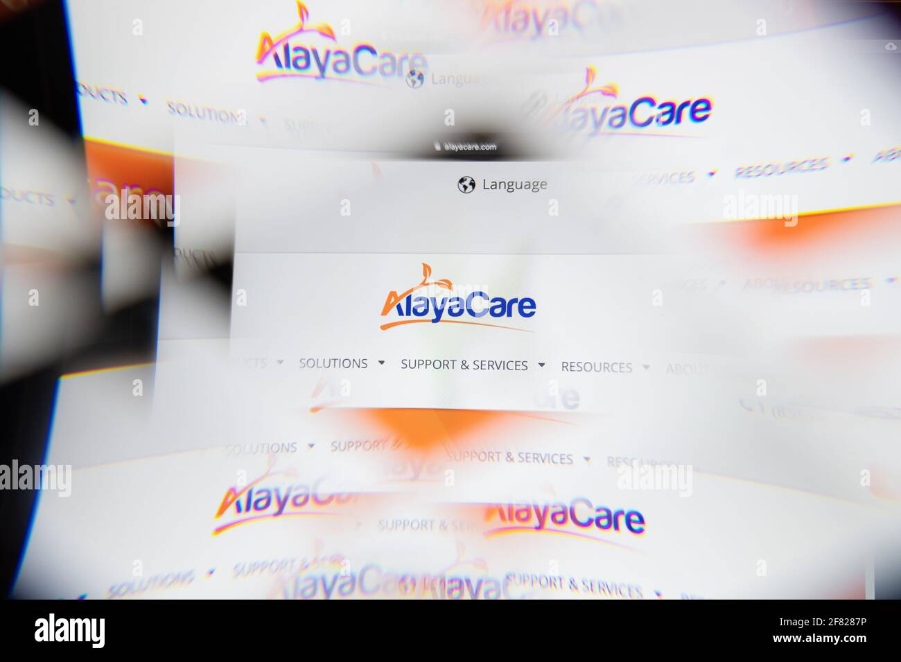 Milan, Italy - APRIL 10, 2021: AlayaCare logo on laptop screen seen ...