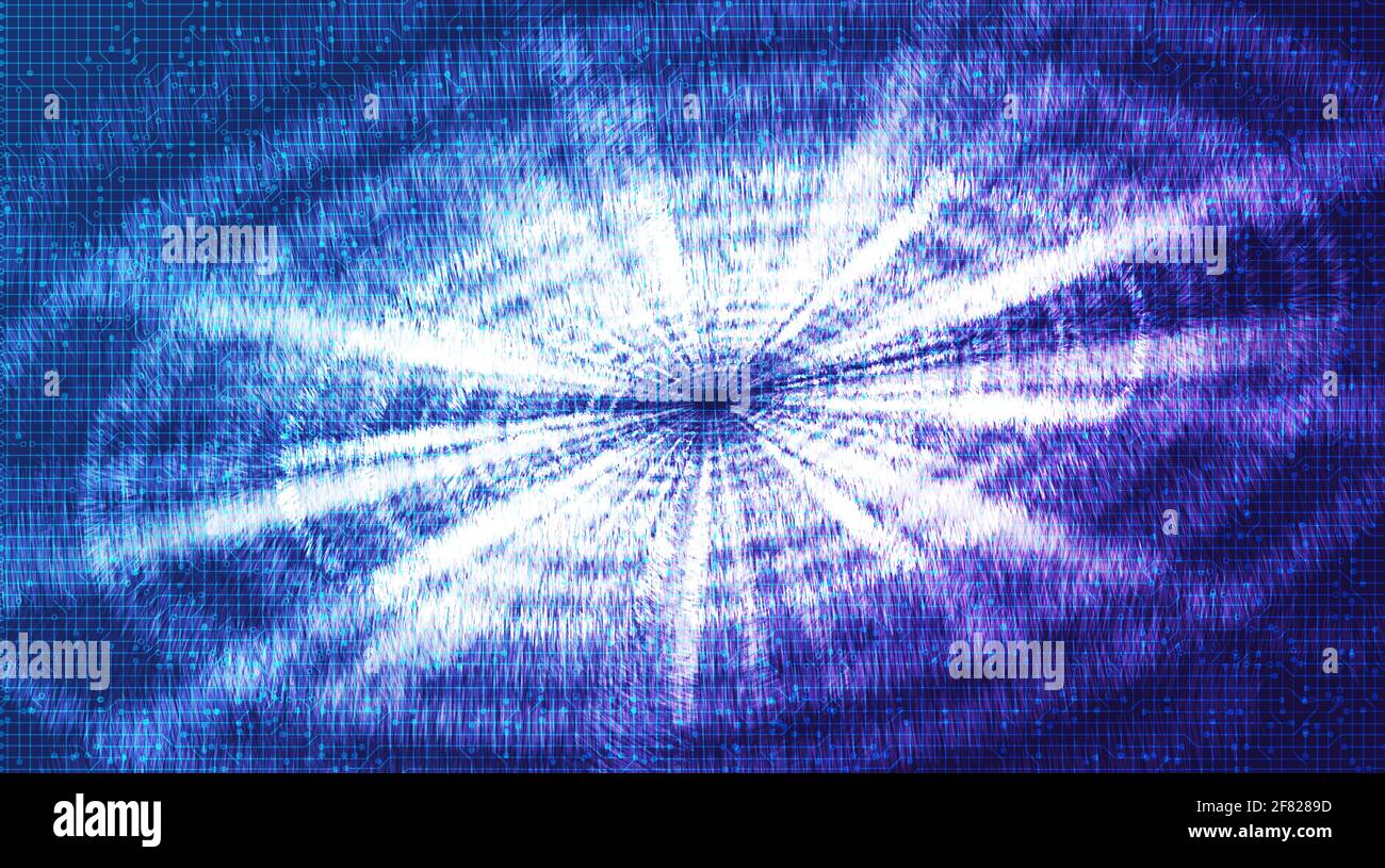 Futuristic Hyperspace speed motion on future Technology background,warp ...