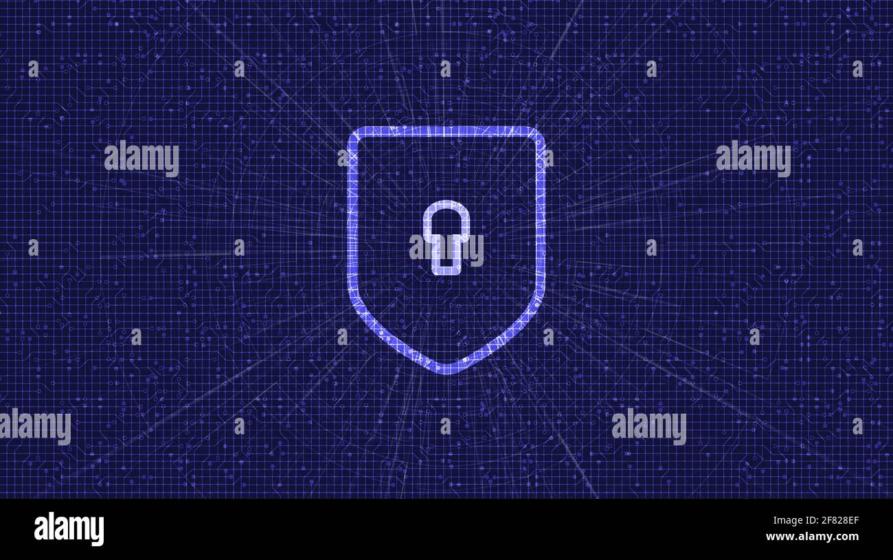 Purple Digital Technology Shield Security,protection and connection ...