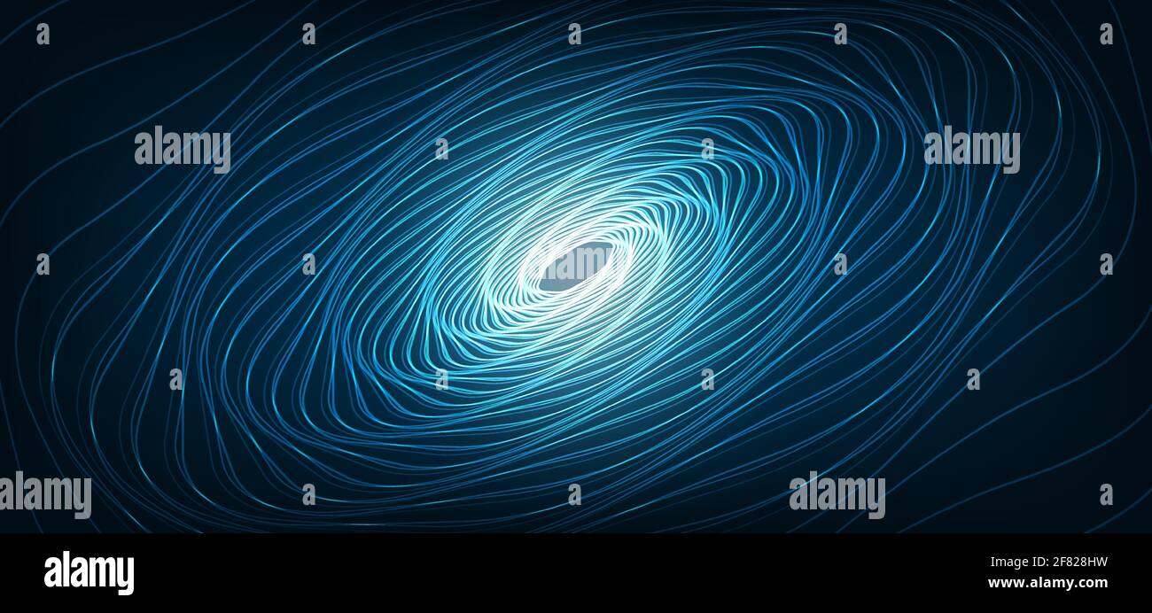 Network Teleport Warp Spiral Technology on Light Blue Background ...