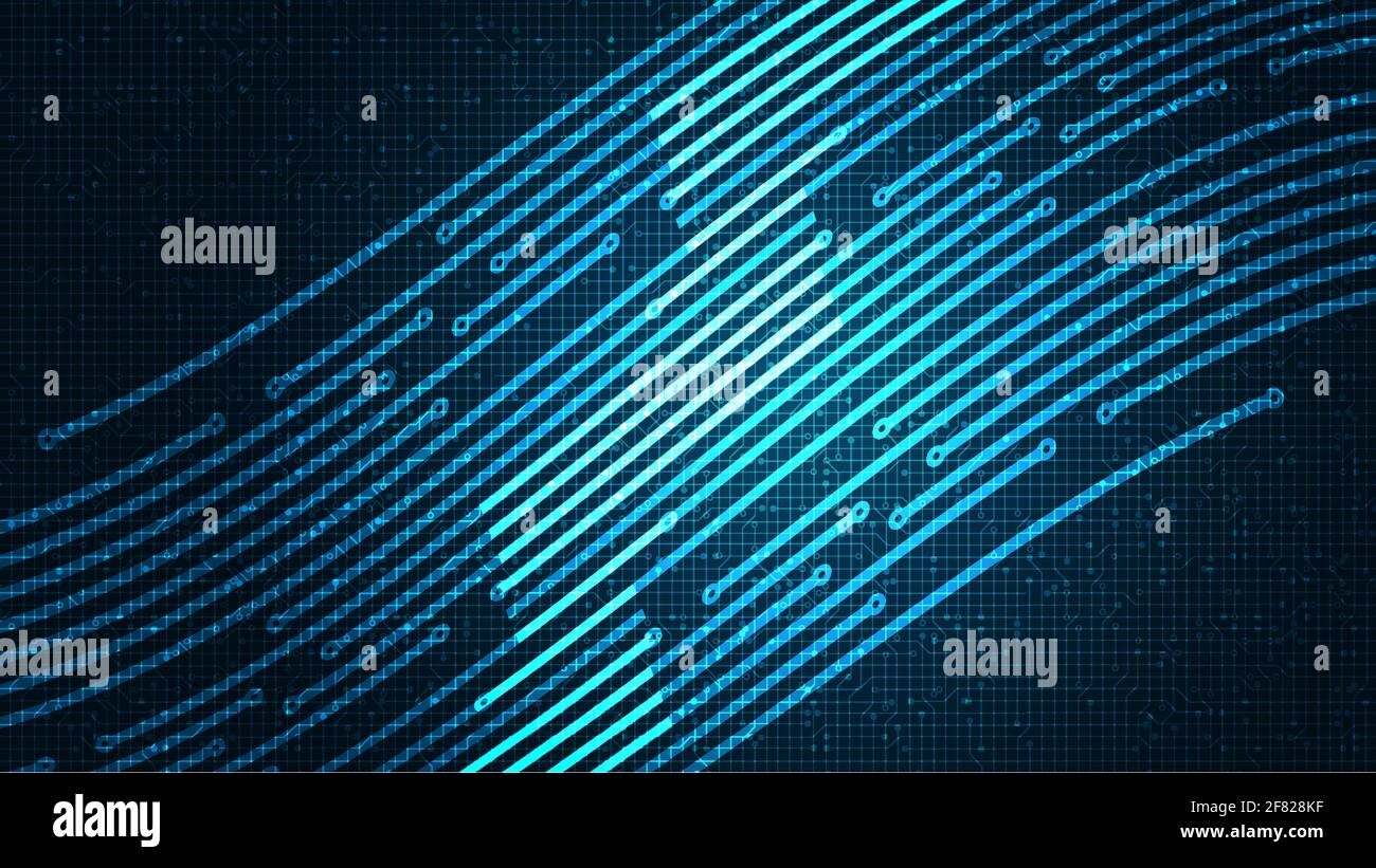 Digital Speed Line on Technology Microchip Background,Hi-tech and ...