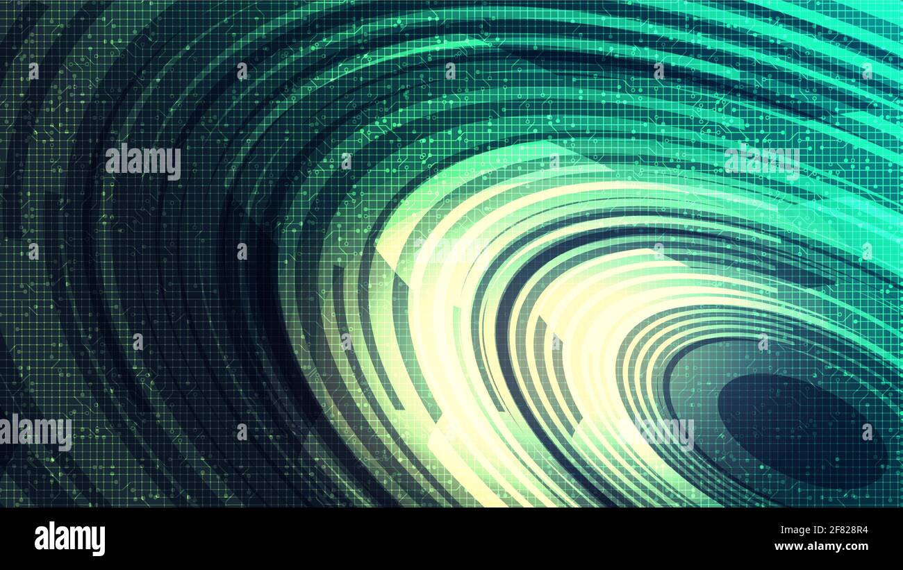 Green digital circle Stock Vector Images - Alamy