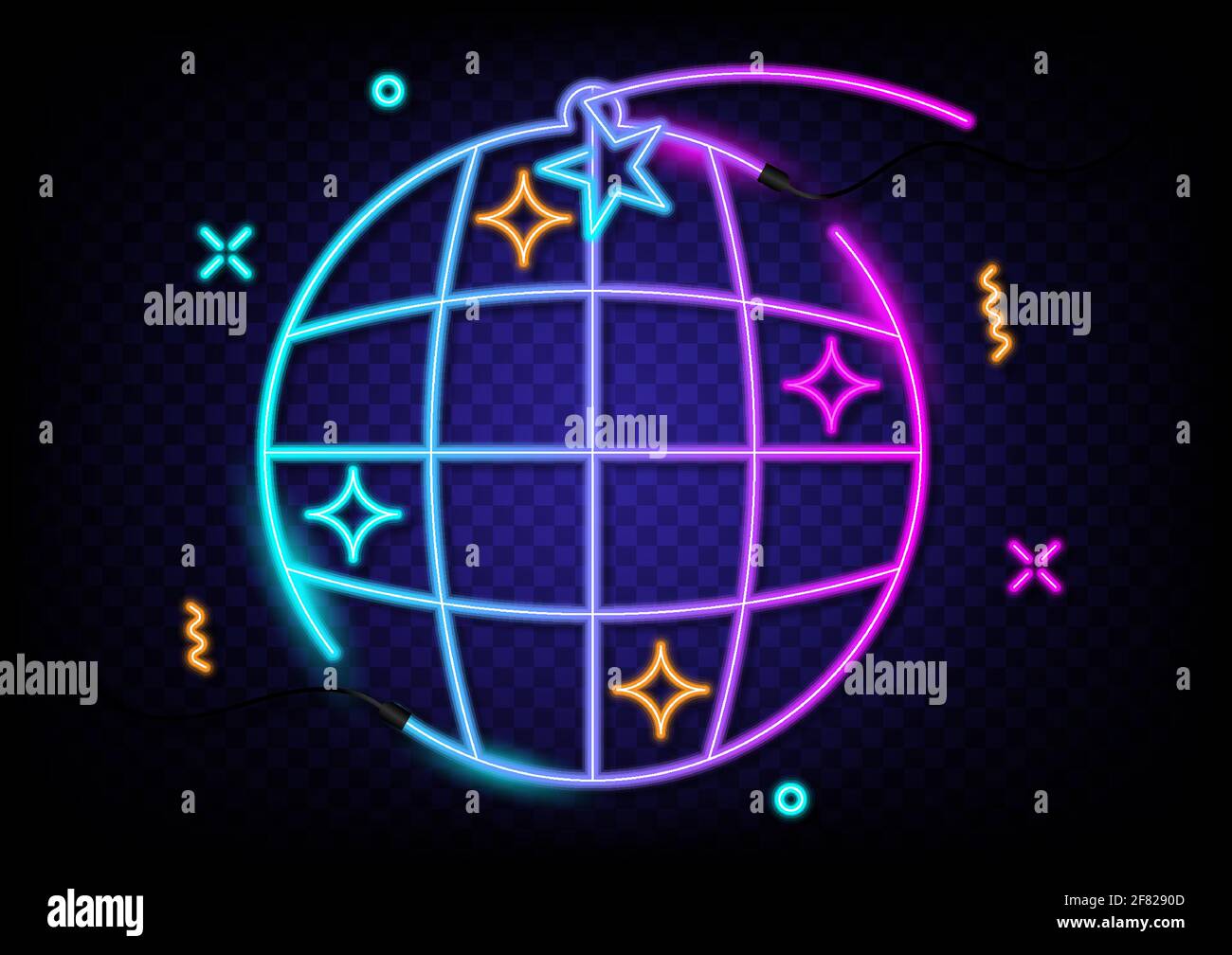 Celebrate party neon icon. Illuminated Fluorescence graphic vector ...