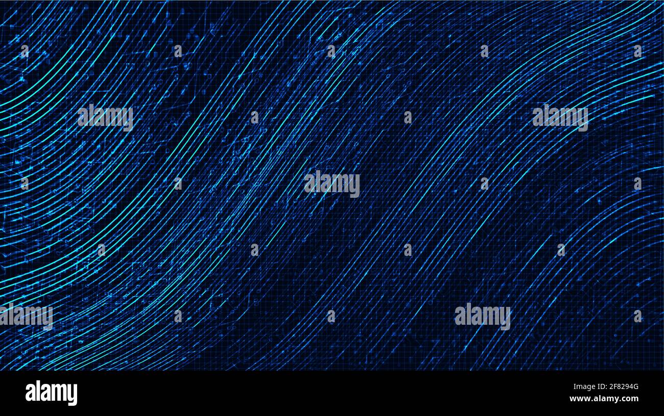 Waving Speed Line on Technology Microchip Background,Hi-tech Digital ...