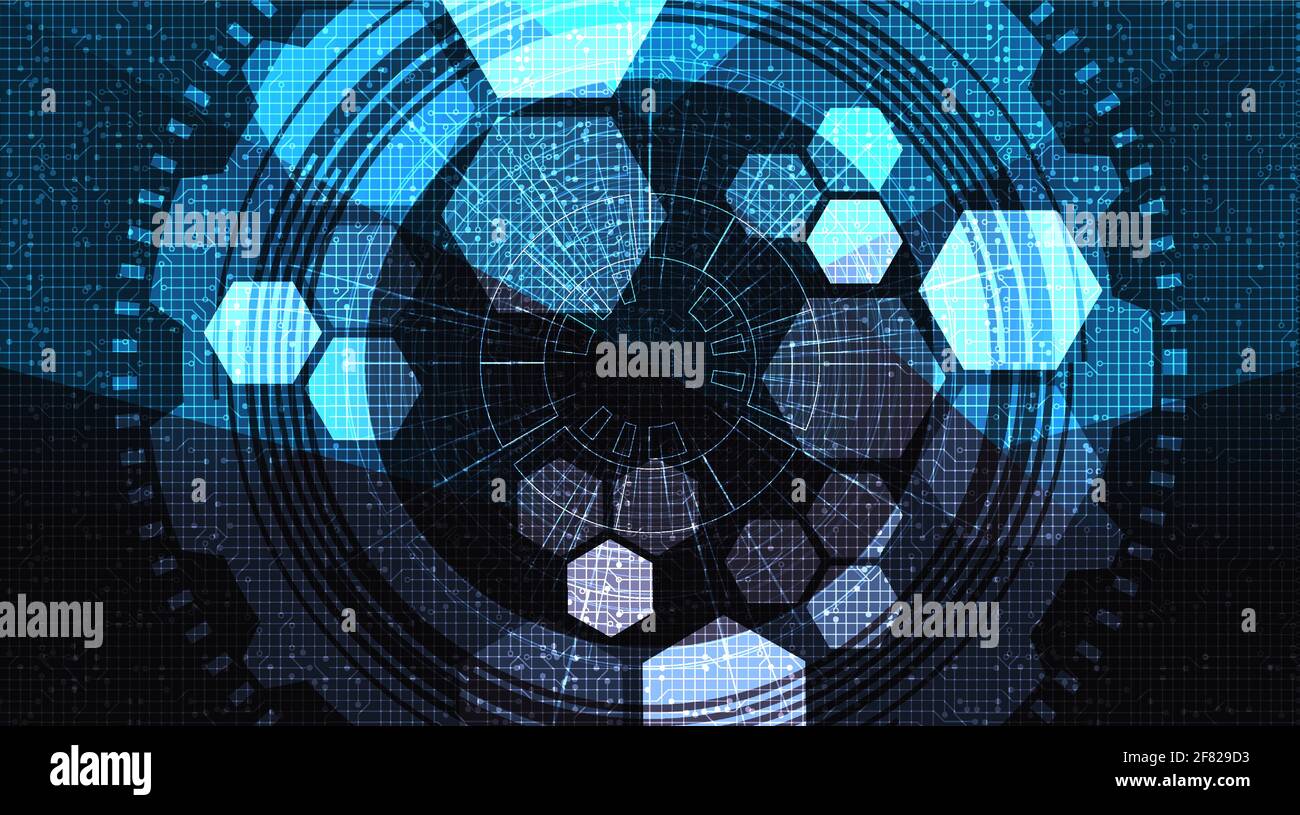 Abstract Cyber Hi-tech Eye Technology Background,Camera Security and ...