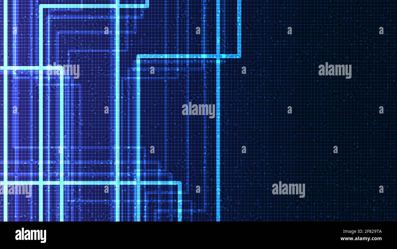 Light Blue Circuit Microchip on Technology Background,Hi-tech Digital ...