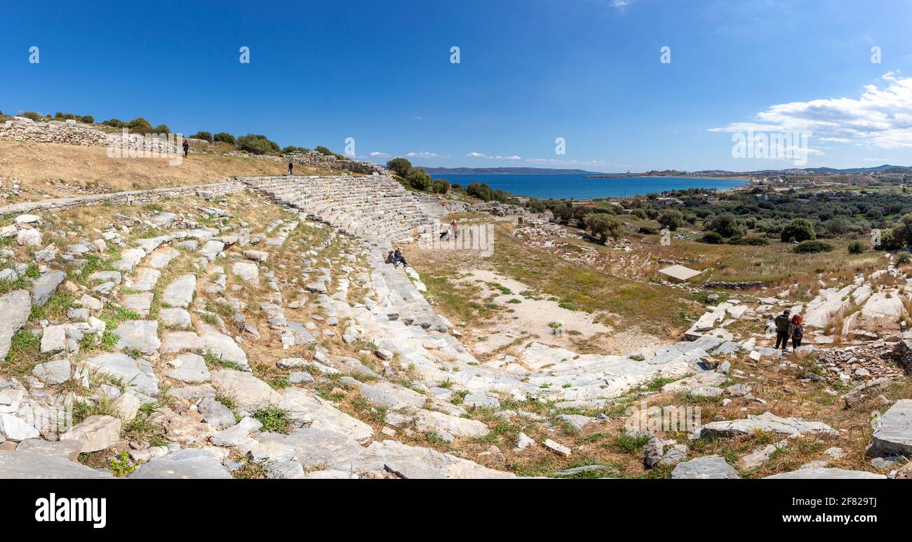 The ancient theater of Thoriko (Thoricus), of 6th century BC, near ...