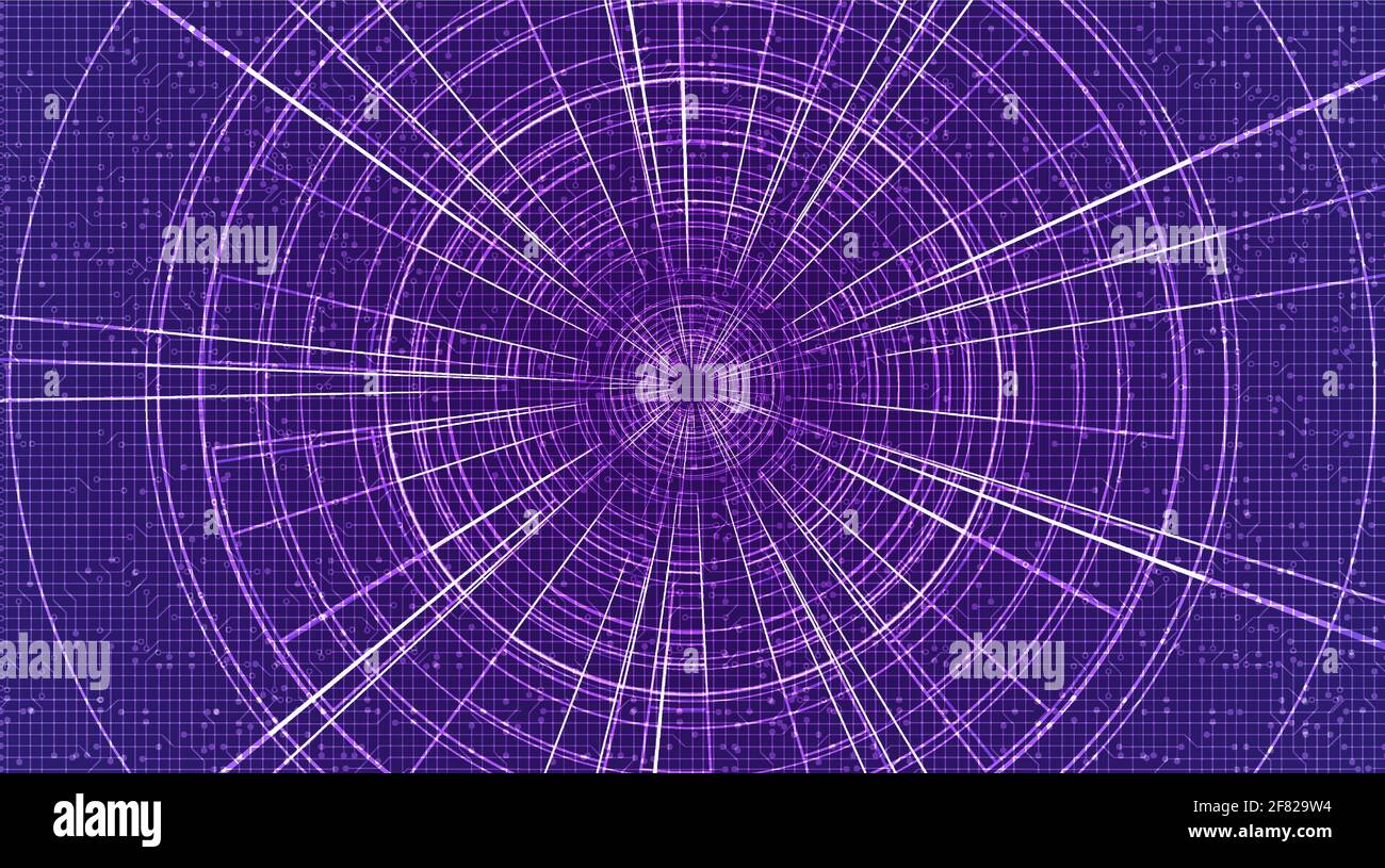 Violet Eye Technology on Future Background,Hi-tech Digital and security ...