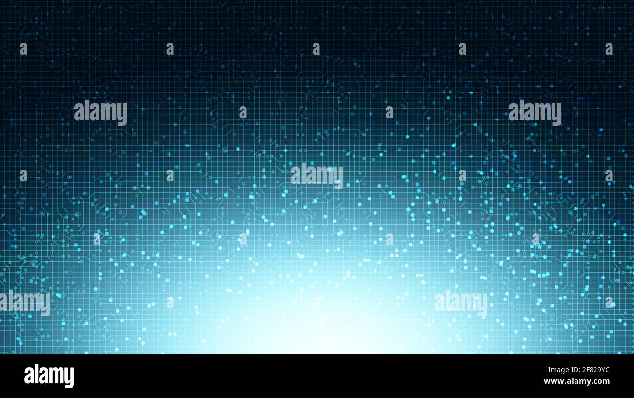 Super Light Blue Circuit Microchip on Technology Background,Hi-tech ...