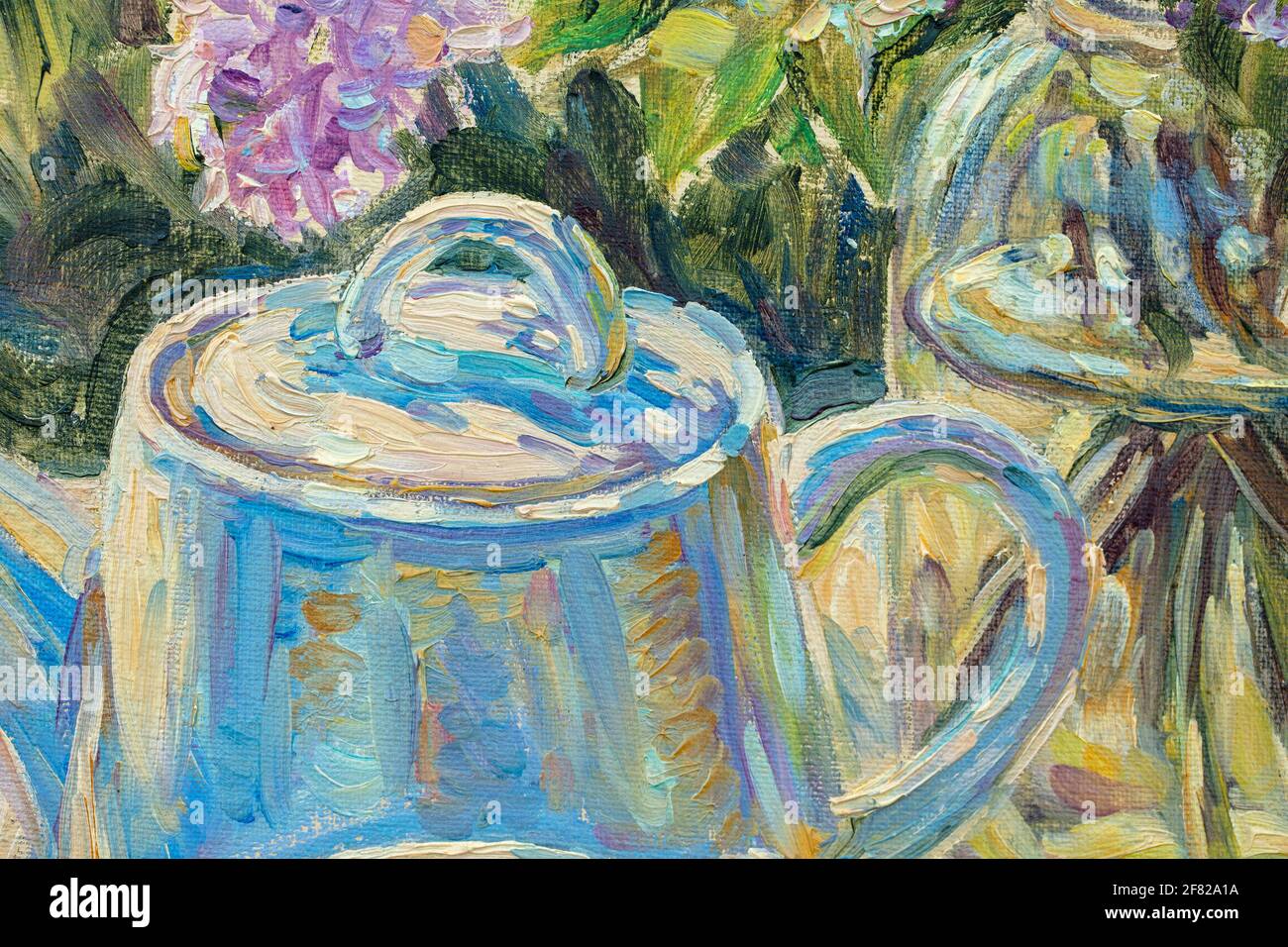 composition of several objects, oil painting, handmade Stock Photo - Alamy