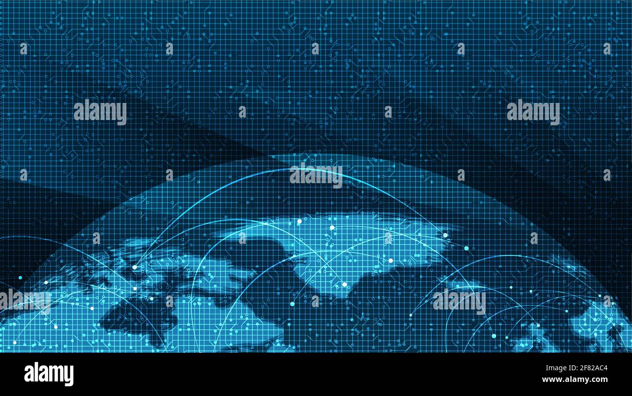 Global Network System Technology Backgroundconnection And