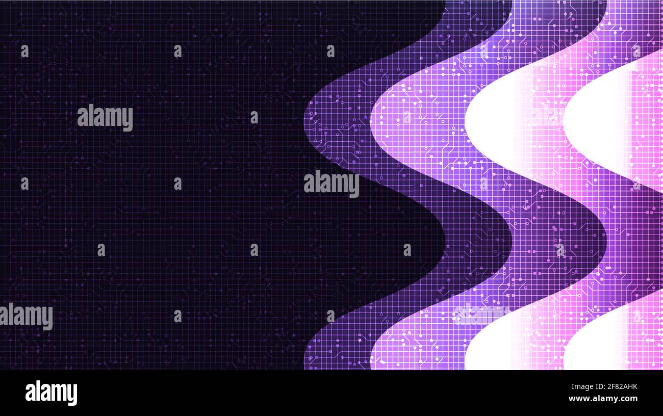 Purple Sound wave Technology Background,Hi-tech Digital and security ...