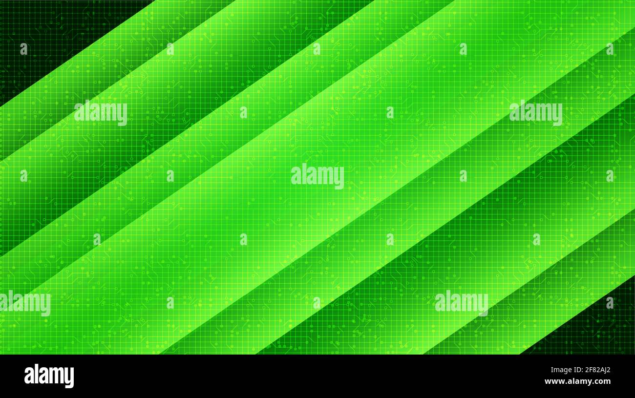 Digital Line on Green Technology Background,Hi-tech Digital and ...