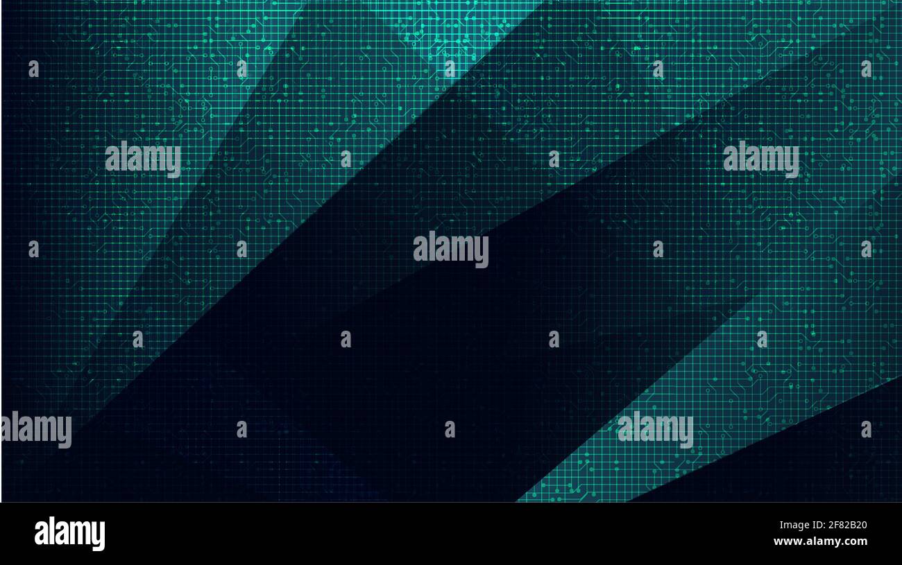 Green Circuit Microchip on Technology Background,Hi-tech Digital and ...