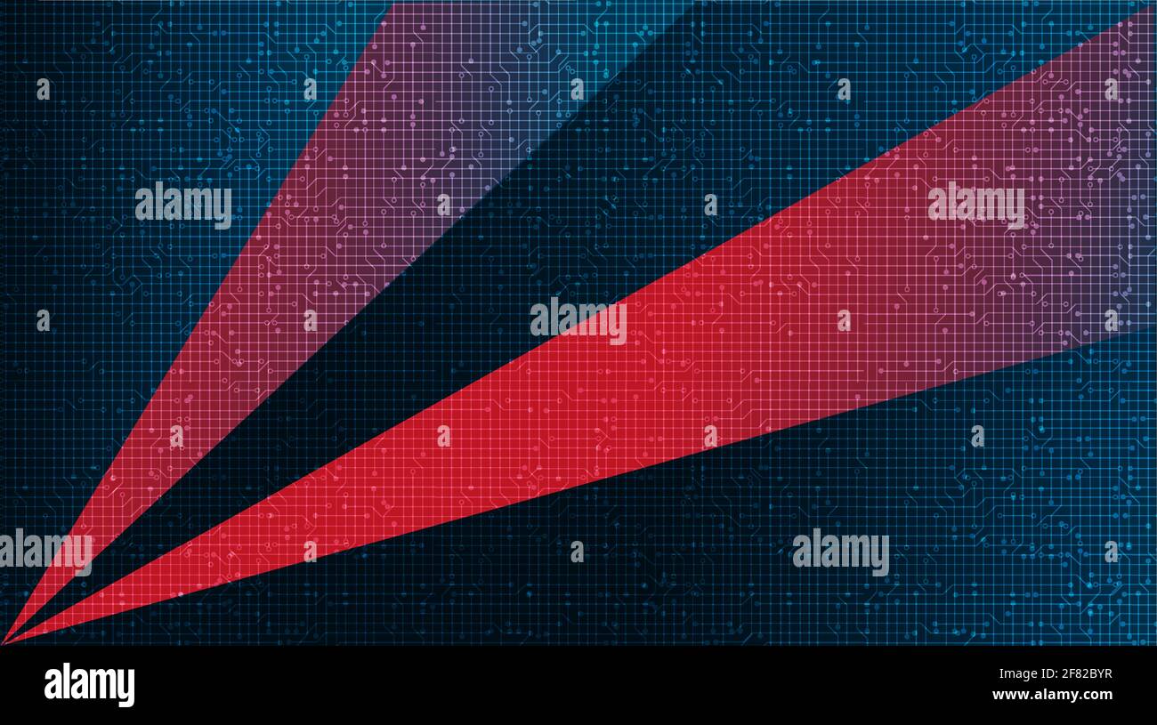 Blue and Red Technology Background,Hi-tech Digital and security Concept ...