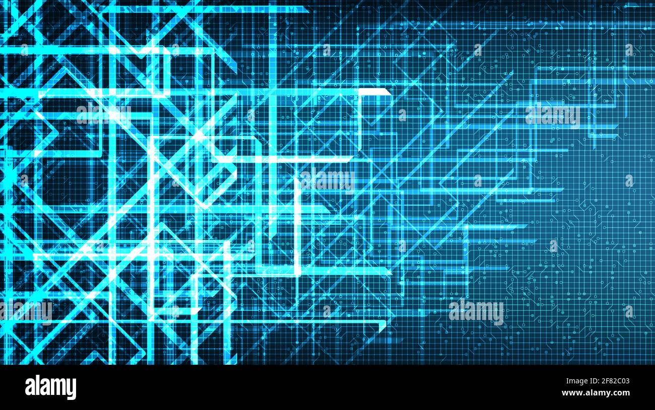 Light Microchip on Technology Background,neon Digital and security ...