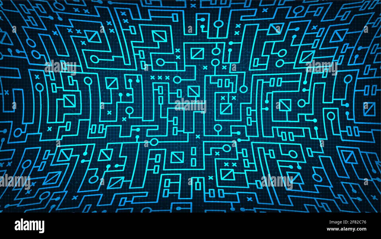 Vector Digital Circuit board Technology background Stock Vector Image & Art - Alamy