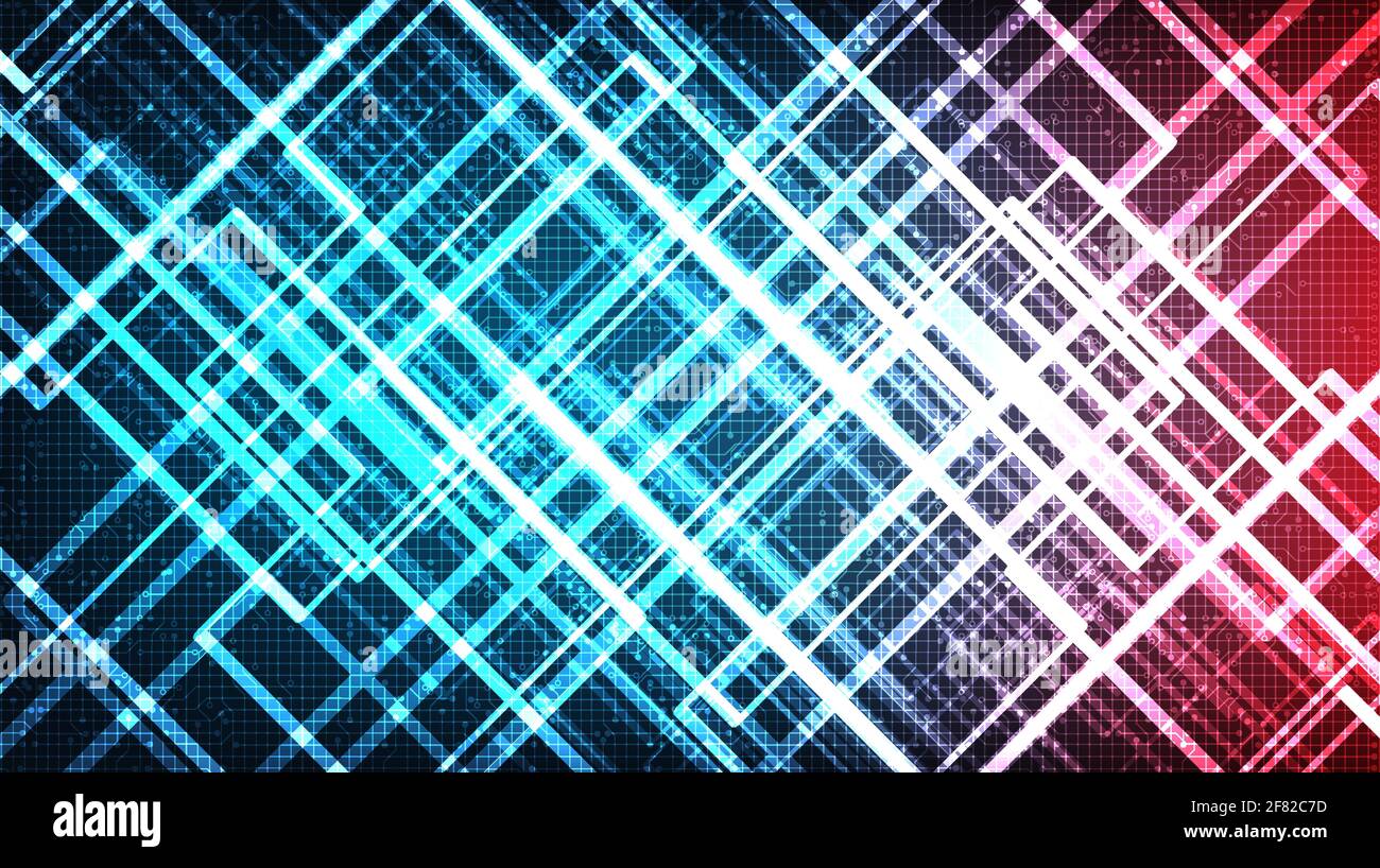 Neon Line Technology Background,neon Digital and security Concept ...