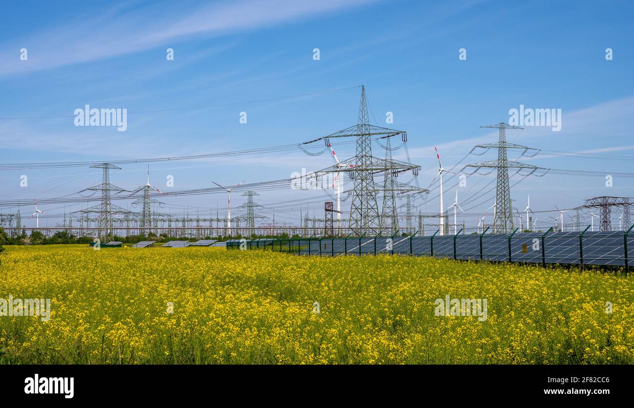 Solar panels wind turbines renewable hi-res stock photography and ...
