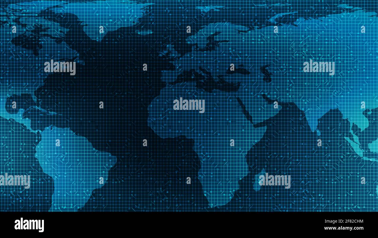 Digital Global Network System Technology Background,Connection and ...