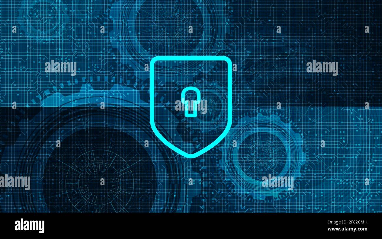 Digital Technology Shields Security,protection and connection Concept ...
