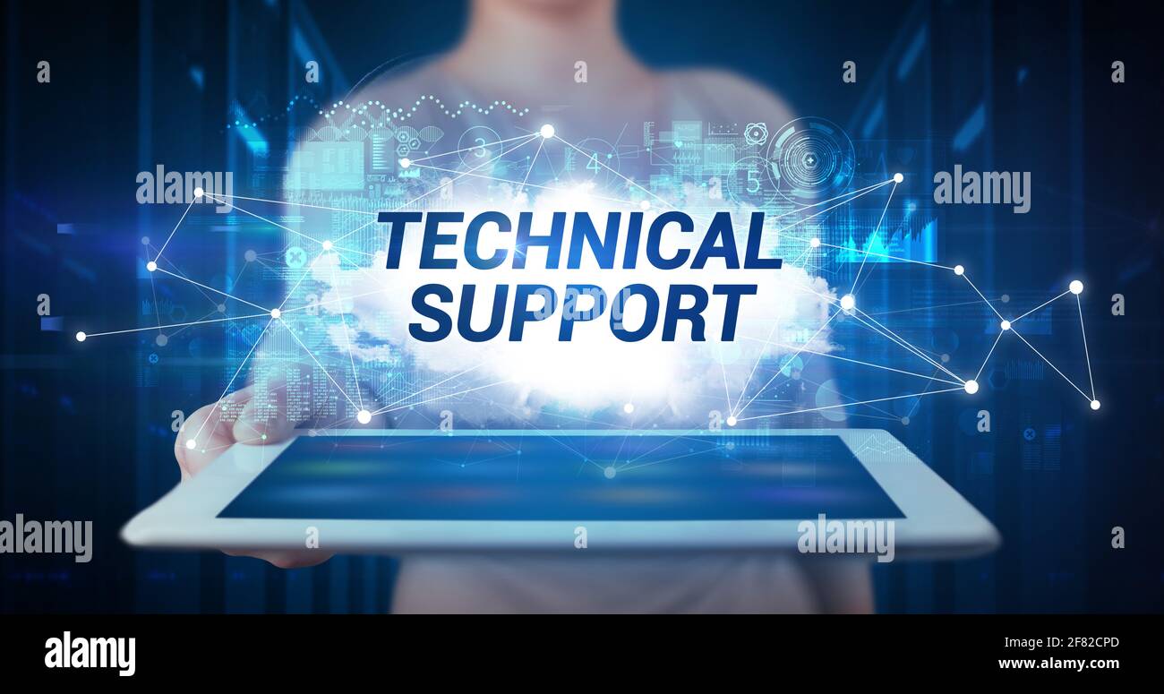 Person holding tablet, technology concept Stock Photo - Alamy