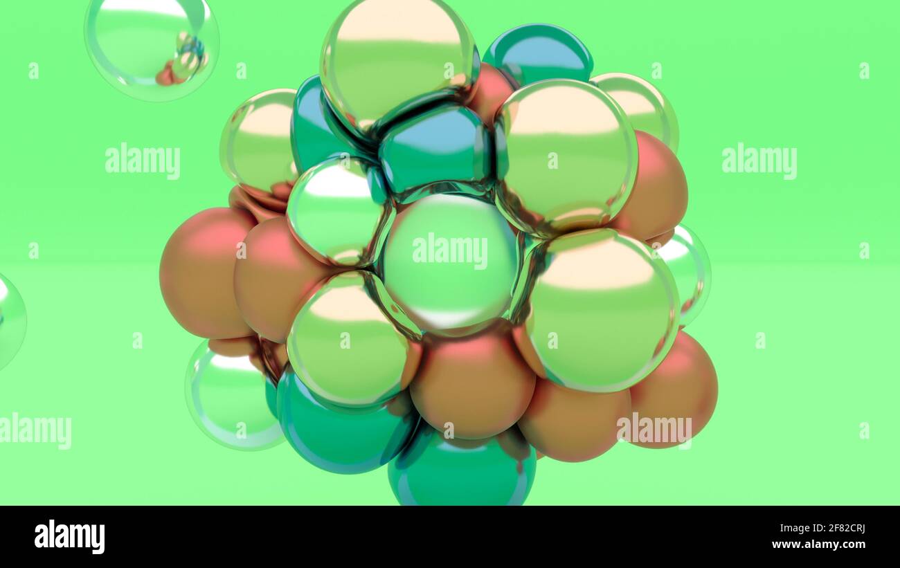 Modern minimal animation design concept trendy 3d Fluid art soft body ...