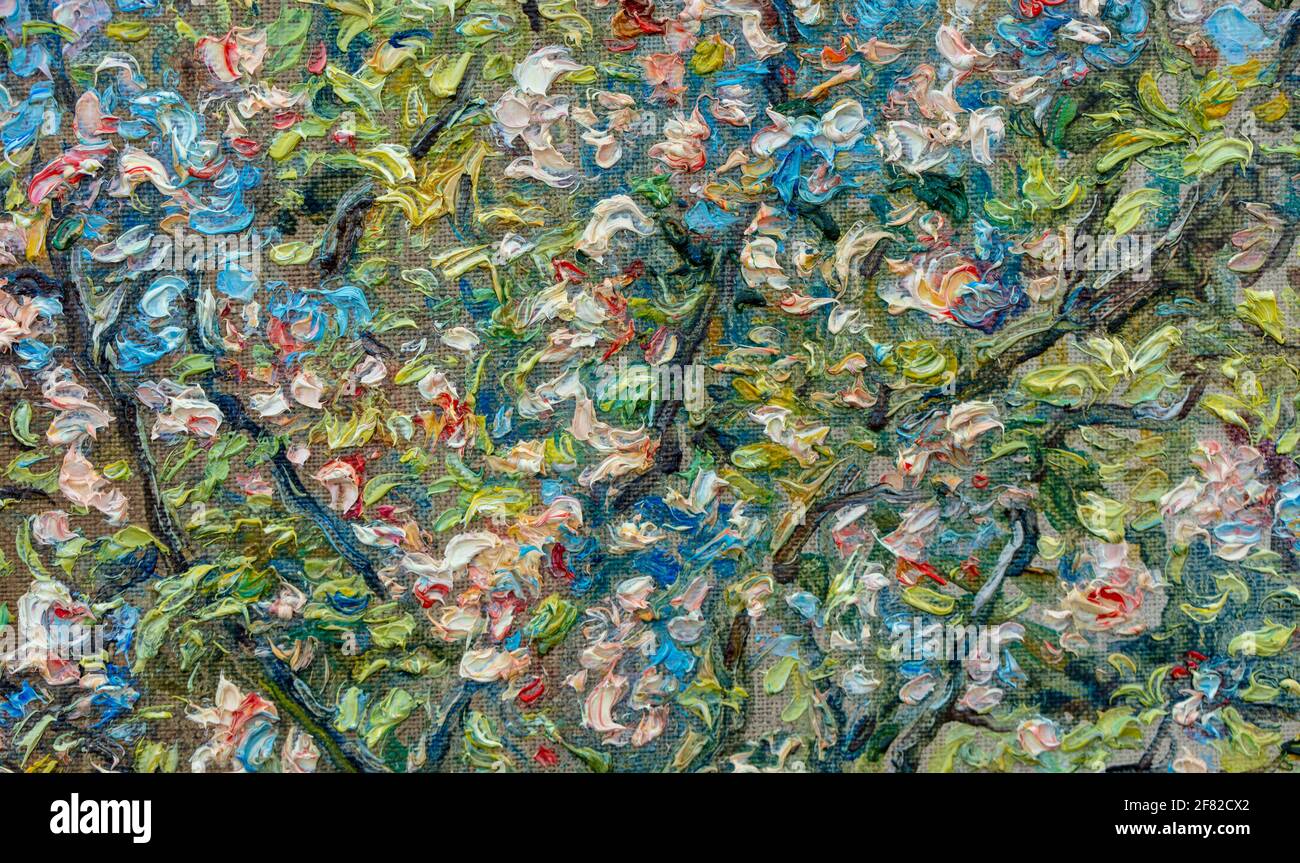 bouquet of flowers, still life, oil painting, handmade drawing Stock ...