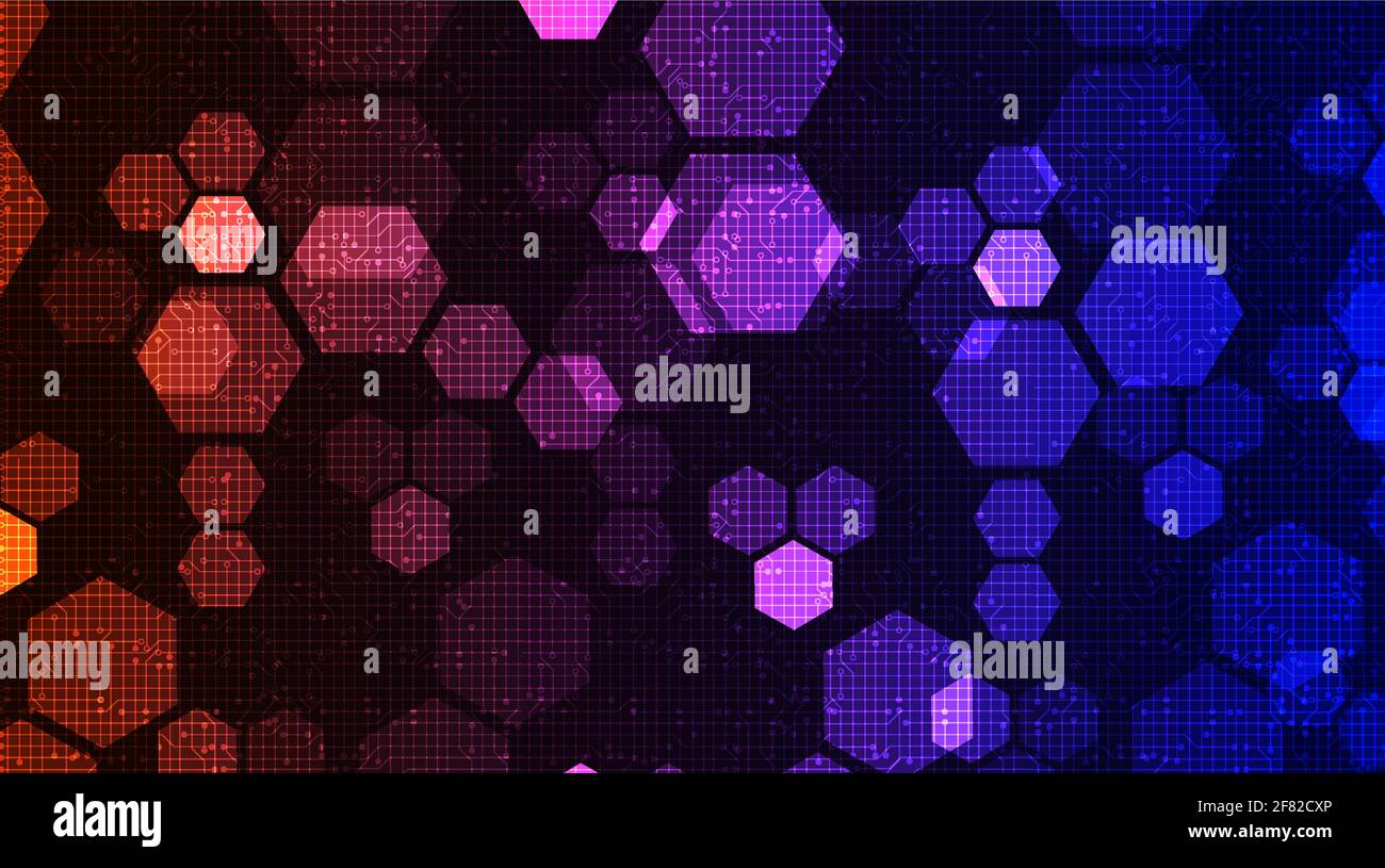 Modern Polygon Technology background Hi-tech Digital and security ...