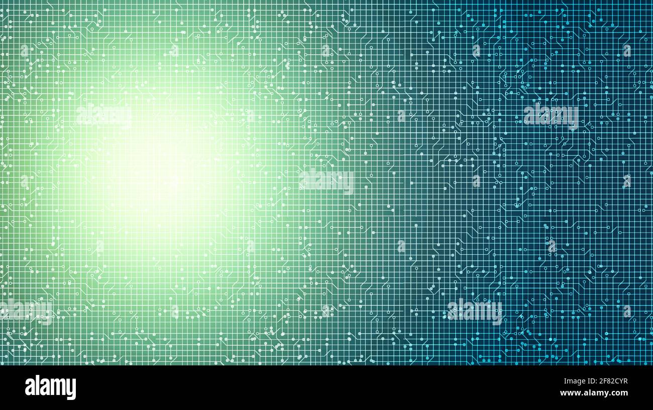 Green Light Circuit Microchip on Technology Background,Hi-tech Digital ...