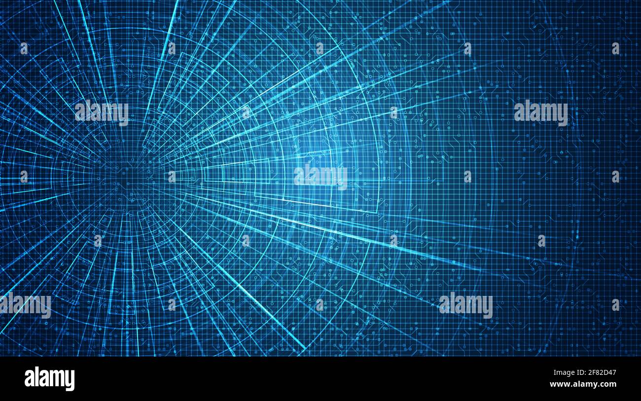 Abstract Futuristic Hyperspace speed motion on future Technology ...