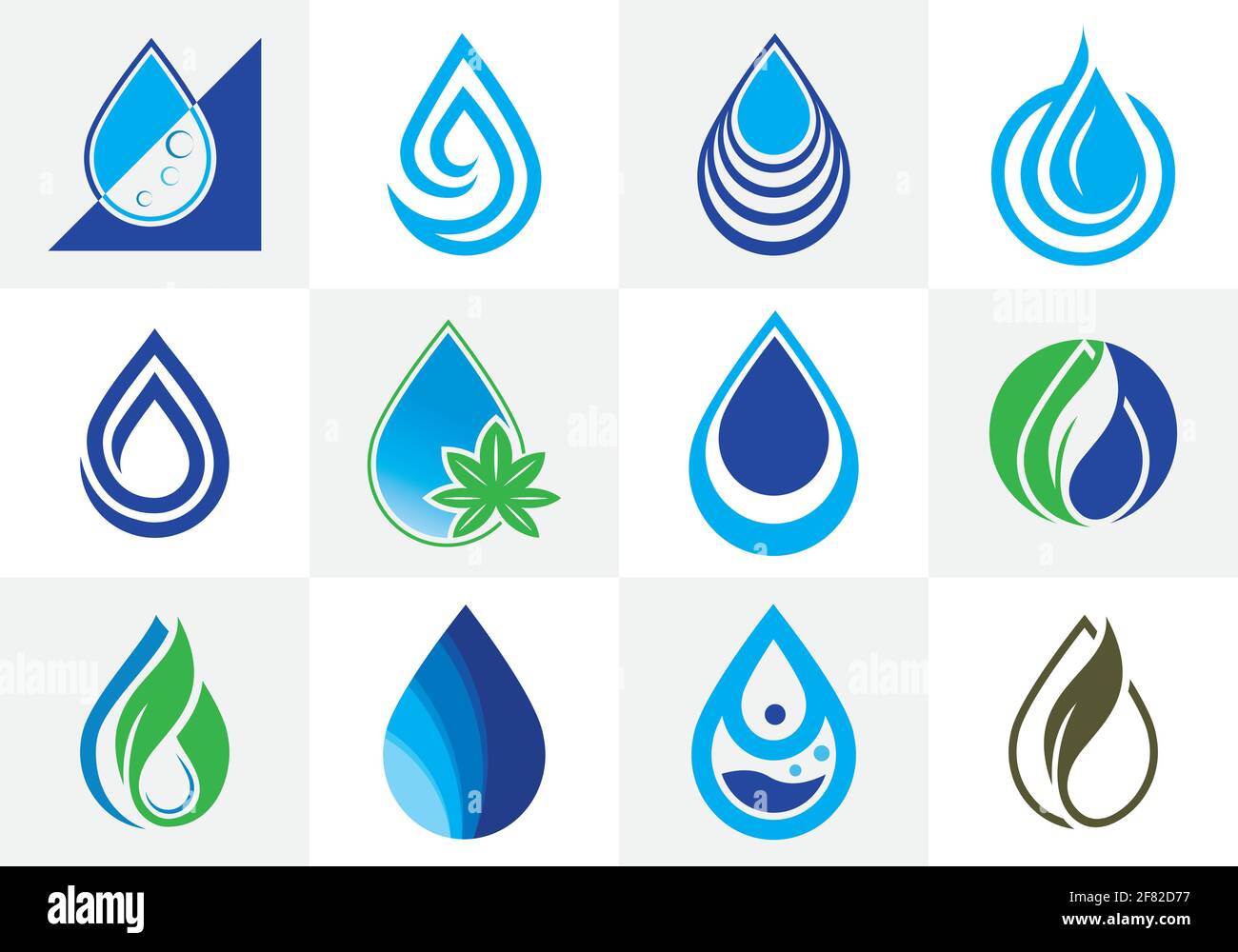 Modern Abstract Water Drop Logo Template designs. Water Drop Icon Stock ...