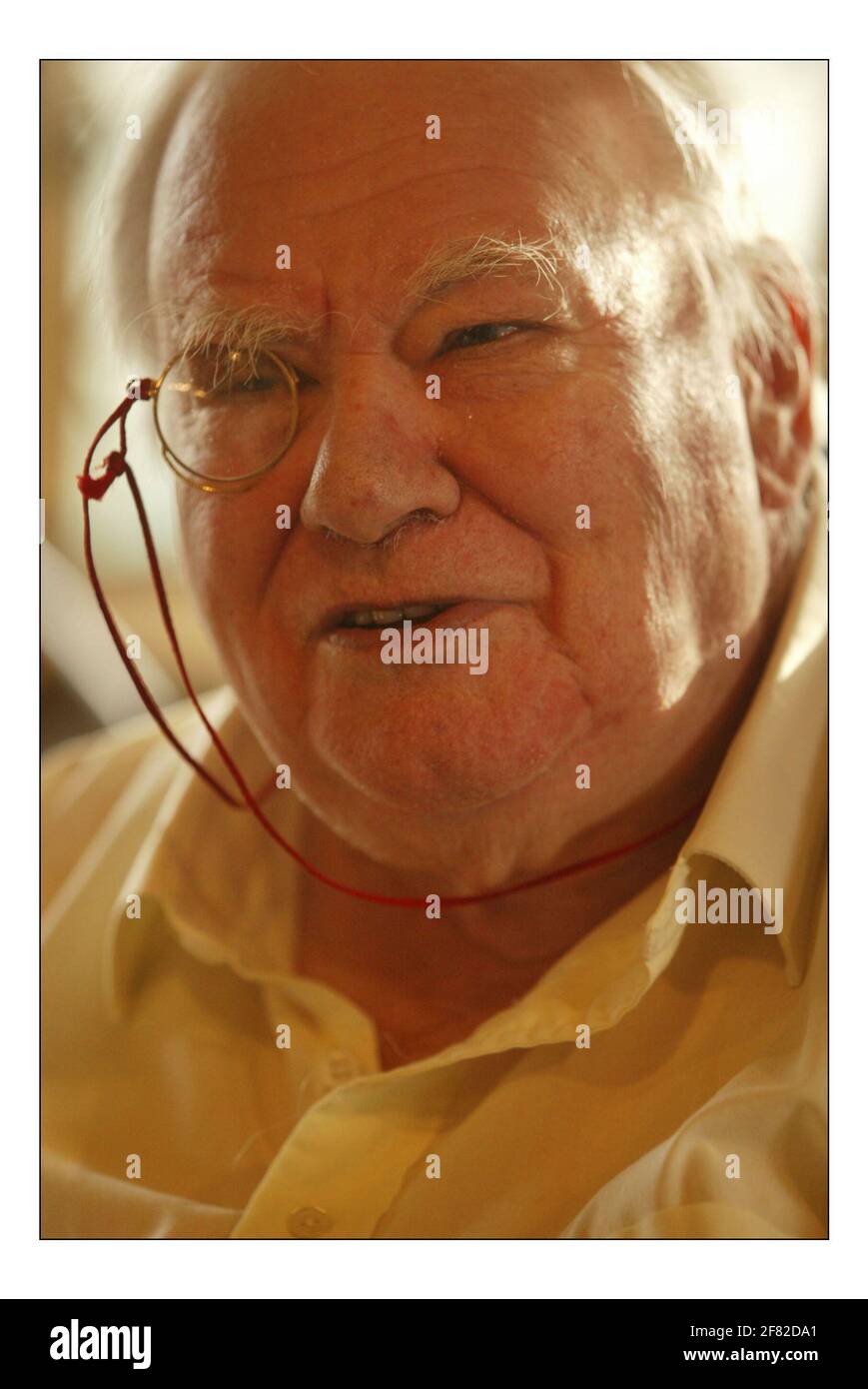 Patrick Moore in his home in Selsey. Pic DAVID SANDISON. 14/2/2005 ...
