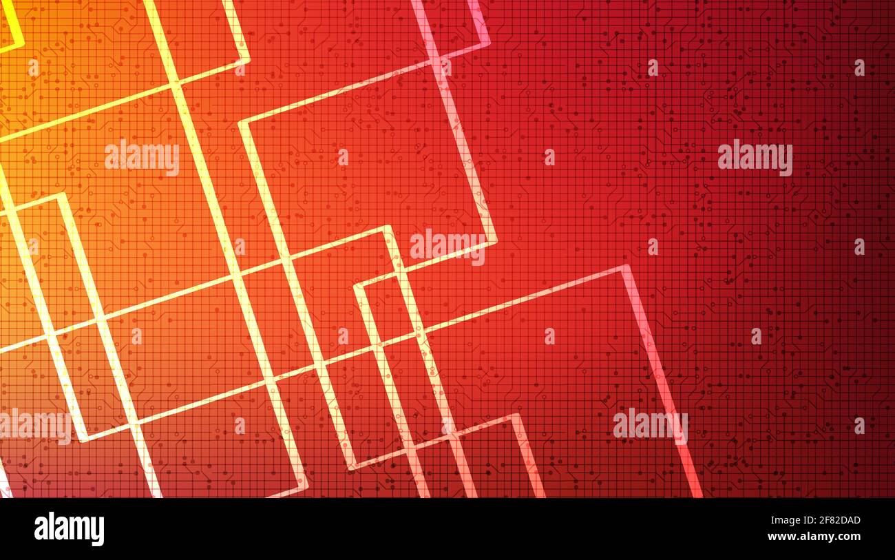 Digital Line on Technology Background,Hi-tech Digital and security ...