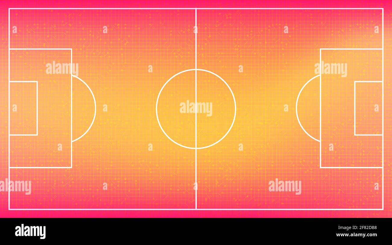 Pink Virtual Football field on Digital Technology Background,vector ...