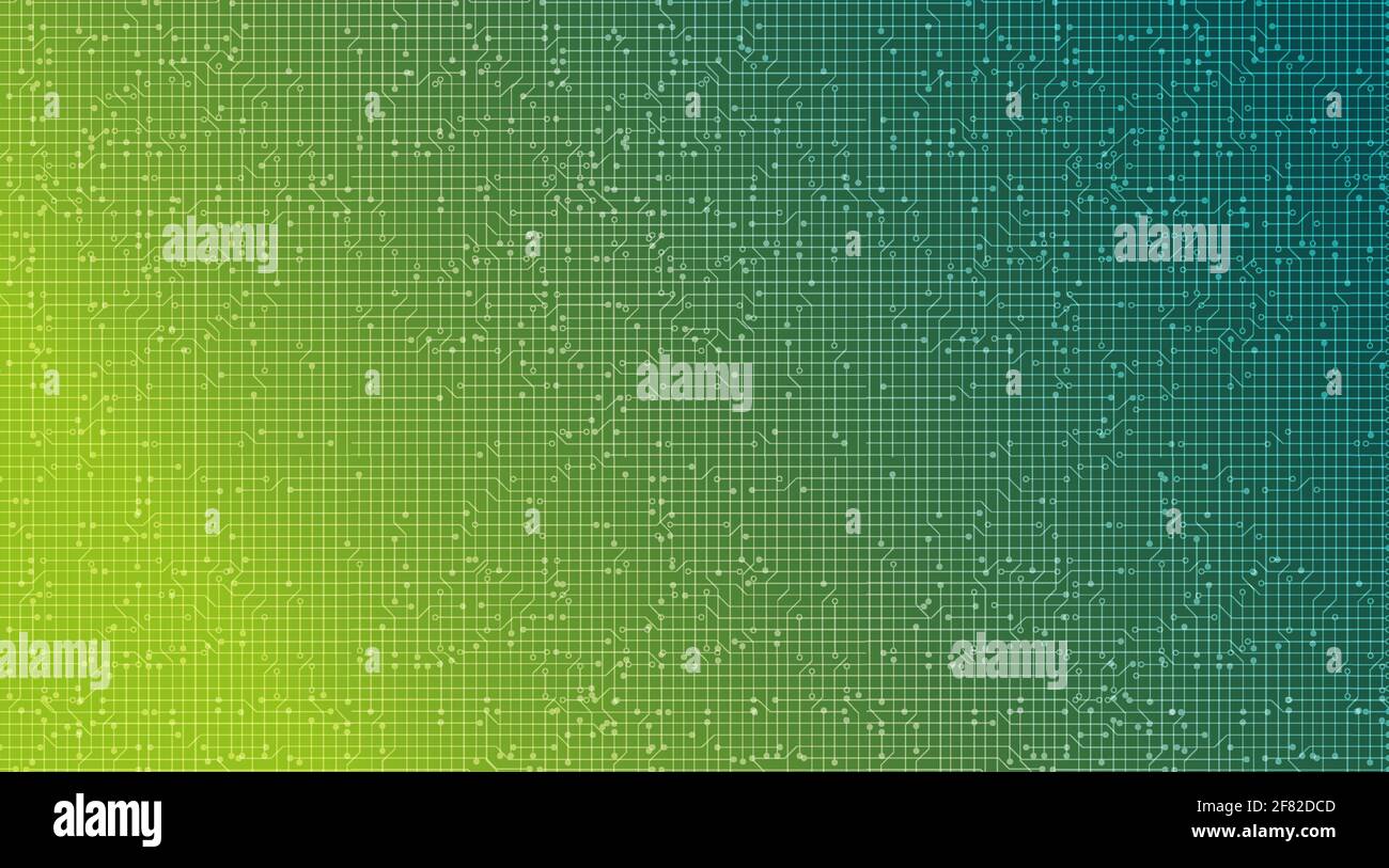 Green Circuit Microchip Technology on Future Background,Hi-tech Digital ...